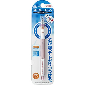 uni Kurutoga Mechanical Pencil Standard, 0.5mm, Baby Pink (M54501P.68)