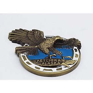 Ketchikan Alaska USA 3D Metal Fridge Magnet Tourist Souvenir Gift Home & Kitchen Decoration Magnetic Sticker America Refrigerator Magnet Collection