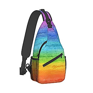 MANQINF LGBT Gay Pride Sling Bag,Multipurpose Crossbody Backpack Shoulder Chest Bag for Women Men Travel Hiking Daypack