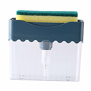Alipis Soap Pump Dispenser 1PC Presser 2 in 1 Kitchen Sponge Holder Sponge Tray Sink Sponge Hand wash Dispenser Kitchen Sink Sink Dispenser Sink Pump foaming Dispenser abs Soap Counter