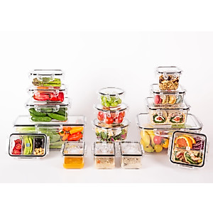 gotman Airtight Food Storage Containers Set, Rectangle 3pack(3 Containers + 3 Lids)- Tritan 100% |BPA-Free Meal Prep Container | Microwave, Freezer and Dishwasher Safe | Leak-Proof Lids
