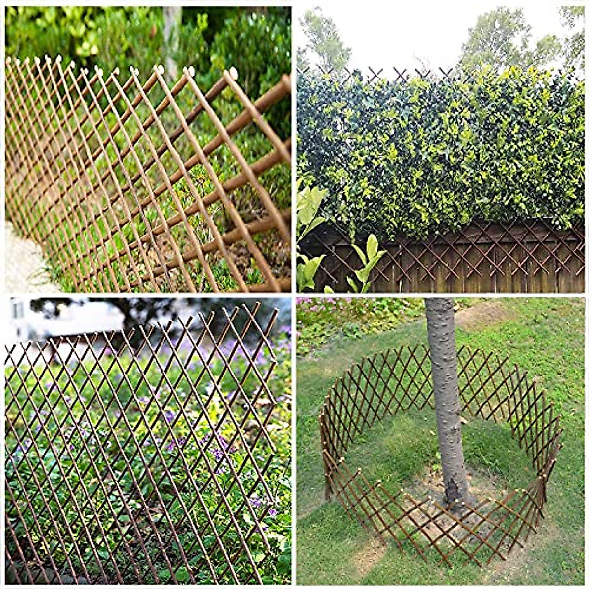 JOYSFIT Willow Trellis Fence Expandable Garden Climbing Lattices Trellis Plant for Support Climbing 36x92 Inch(2)