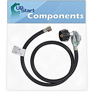 UpStart Components BBQ Gas Grill Propane Regulator Hose Replacement Parts for Weber Summit S-670 LP (2009) - Compatible Barbeque 41 Inch Regulator and Hose