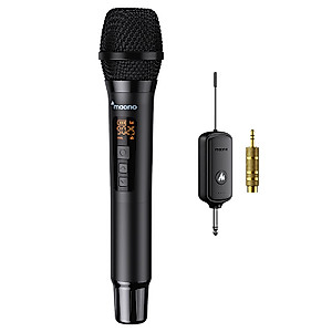 MAONO Wireless Microphone, UHF Handheld Cordless Dynamic Mic, 20 UHF Frequencies Karaoke Mic, Cordless Microphone for Singing, Karaoke, DJ, Singing, Church, Speech, Wedding,262 ft Range (WM760 A1)