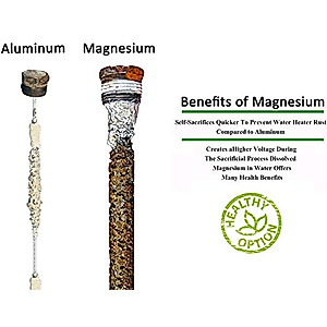 (2-pack) RV Water Heater Anode Rod - Magnesium Anode Rod 3/4'' NTP Thread - Tank Corrosion Protection, Camper Element with Suburban Water Heater 232767 & Mor-Flo Water Heater Tanks - 9.25" Long