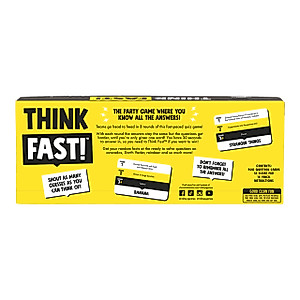 Ridley’s Games: Think Fast! Group Party Game – Fast-Paced, Easy to Play Party Games – Fun for All Ages – Random Trivia Game for Adults and Kids