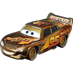 Disney Cars Toys Treasure Truck Set with Stunt and Splash Red Firetruck & 2 Lightning McQueen Vehicles -1 with Color Change & 1 Golden Colored, Toy Gift for Kids Age 4 Years & Older