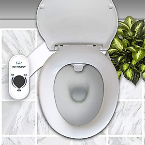 BUTT BUDDY Duo - Bidet Toilet Seat Attachment & Fresh Water Sprayer (Easy to Install | Non-Electric | Dual-Nozzle Cleaning | Gentle Wash | Healthy, Sanitary Bathroom)