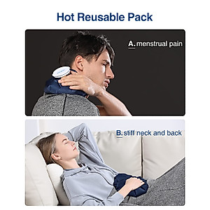 elitehood Reusable Ice Bag Ice Pack for Injuries, 3 Sizes (6"/9"/11") Refillable Ice Bag, Hot & Cold Therapy Ice Bag for Injury and Pain Relief with Elastic Breathable Support Wrap and Extension wrap