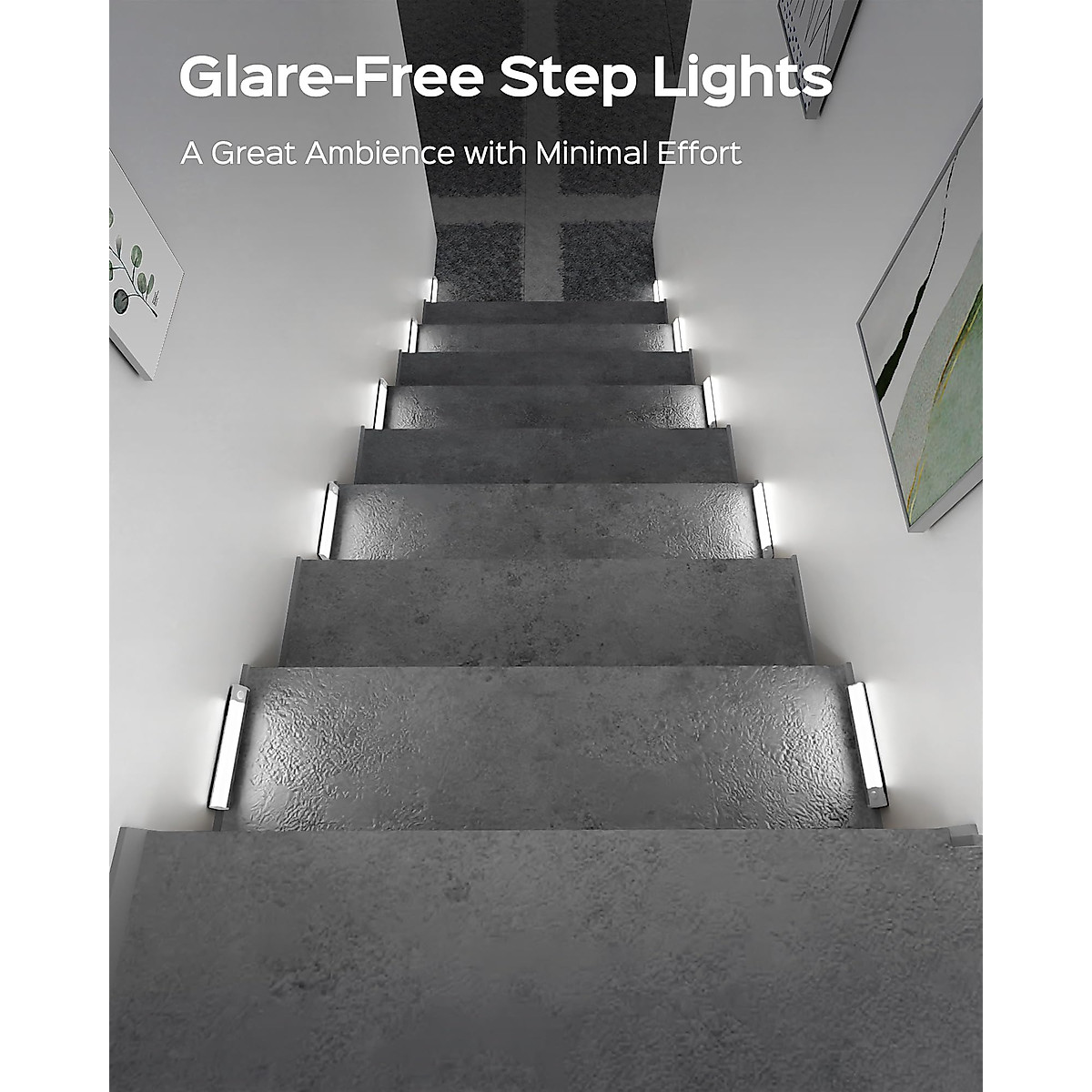 JACKYLED Closet Lights Battery Operated, 3 Pack Under Cabinet Motion Sensor Light Indoor, Stick-on Night Lights for Kitchen, Closet, Pantry (Battery NOT Included)