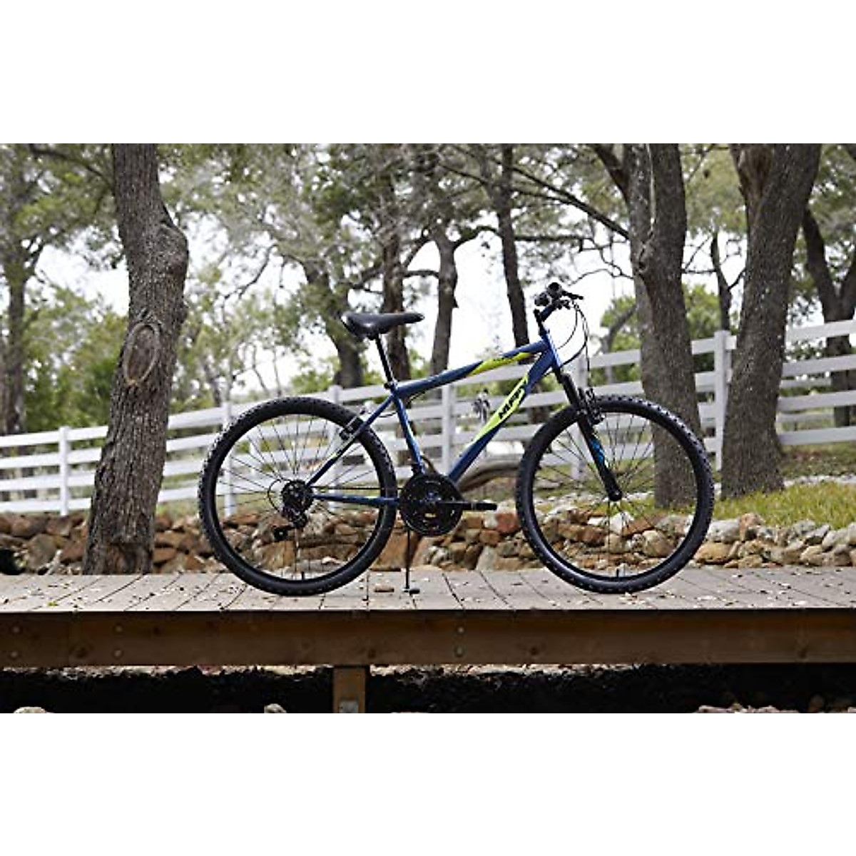 Huffy Hardtail Mountain Bike, Stone Mountain 26 inch, 21-Speed, Lightweight, Dark Blue