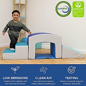 Factory Direct Partners 12824-CT SoftScape Playtime Grow-n-Learn Tunnel Climber for Toddlers and Kids(3-Piece) - Contemporary, 12824-CT