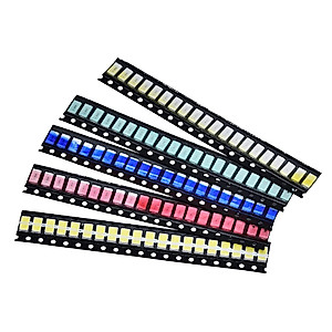 Cermant(5 Colors x 20 pcs = 100 pcs)5730 SMD LED Diode Lights Kit(0.22 x0.12 inch) Super Bright Lighting Bulb Lamps,Electronics Components Light, Light,Emitting Diodes,Yellow, red, Blue, Green, White