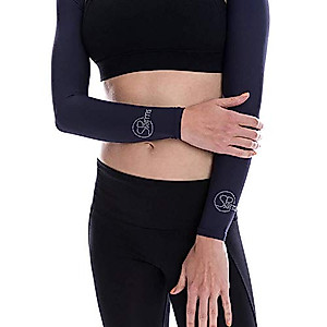 SParms Golf- Unisex Sun Shoulder Wrap Sleeves (Crystal Logo) Navy Size Extra Large Navy Extra Large