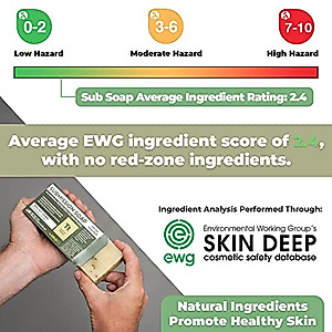 Premium Tea Tree Oil Soap - USA Made Bar Soap for BJJ, Jiu Jitsu, Wrestling, and Grappling (2-Pack of 4 Ounce Soap Bars, Peppermint Tea Tree)