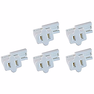 Creative Hobbies® White SPT-1 Female Slip On Plug, Zip Plug, Vampire Plug, Gilbert Plug, Slide Together Plug Add On Outlet | Pack of 5