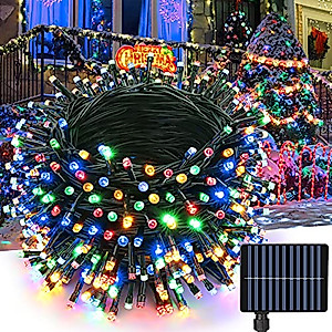 iBaycon 400 LED Solar Christmas Lights, 131ft Solar String Lights with 8 Modes & Timer for Garden, Patio, Fence, Balcony, Outdoors (Multicolor)