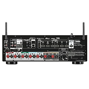 Denon AVR-X1800H 7.2 Channel AV Receiver (2023 Model) - 80W/Channel, Wireless Streaming via Built-in HEOS, WiFi, & Bluetooth, Supports Dolby Vision, HDR10+, Dynamic HDR, and Home Automation Systems