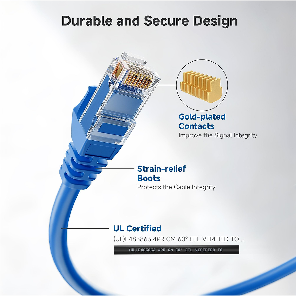 Cable Matters 10Gbps 5-Color Combo Snagless Short Cat 6 Ethernet Cable 5 ft (Cat 6 Cable, Cat6 Cable, Internet Cable, Network Cable)