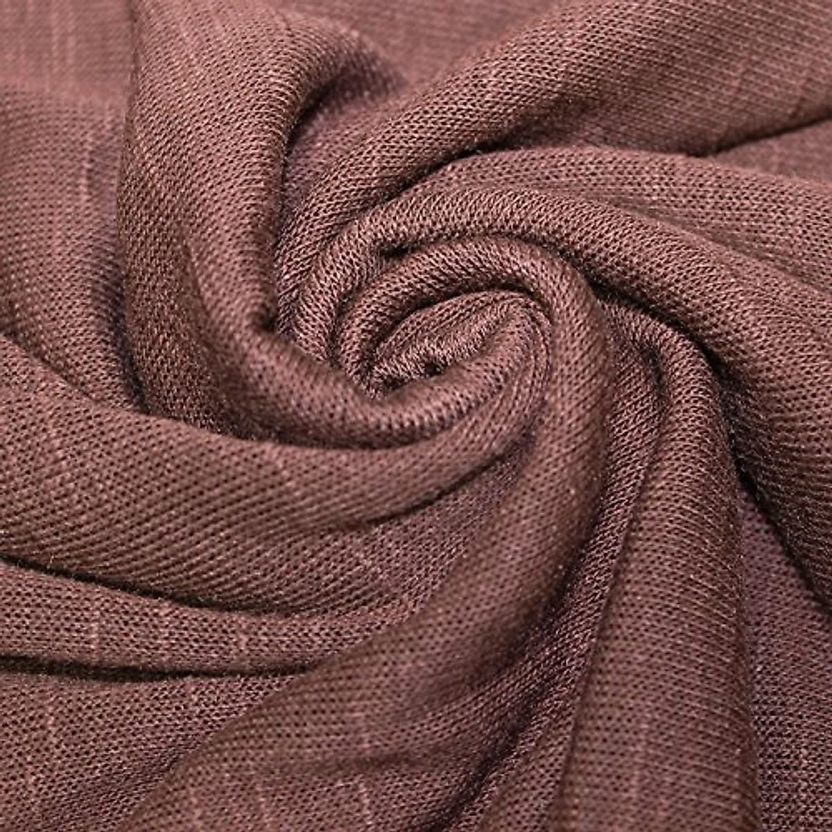 Hacci Slub Sweater Knit Fabric by The Yard (Red Brown)