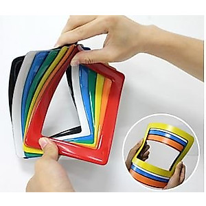 GracesDawn Magnetic Photo Frame, Refrigerator, Dishwasher Photo Wall with Metal Surface of Iron, held 4 × 6 inch Photo 5 Pieces, Color Choice (red)