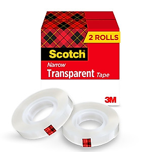 Scotch Transparent Tape, 1/2 in x 1296 in, 2 Boxes/Pack (600)