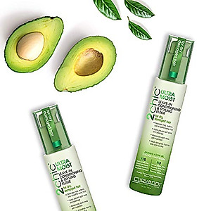 GIOVANNI 2chic Ultra-Moist Leave-In Conditioning Styling Elixir - Smoothes Frizz Prevents Breakage, For Dry & Damaged Hair, Avocado & Olive Oil, Enriched with Aloe Vera, Shea Butter - 4 fl oz