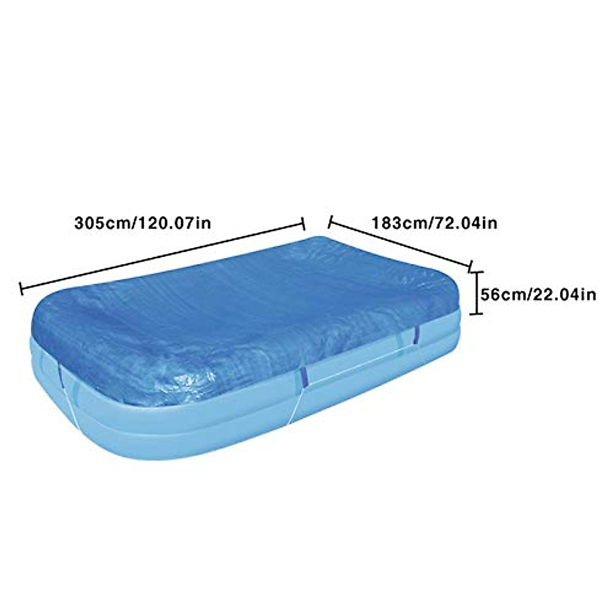 No-Branded GUANGLU Swimming Pool Cover Rectangular 120x72x22 in Inflatable Pool Cover Cloth UV-Resistant for Garden Outdoor Paddling Family Pools Protector