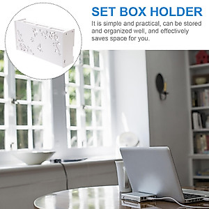 DOITOOL Router Holder Wall Mount WiFi Router Modem Cable Power Plug Wire Storage Boxes Cord Management Container for Home Living WiFi