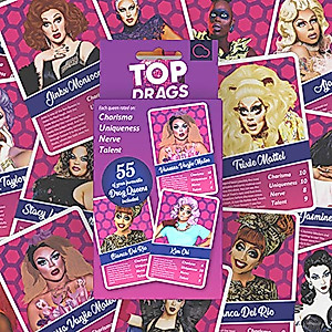 Top Drags Game - Trumps Card Game - Win Every Drag Queen to Win The Game - Suitable for Adults and Teenagers