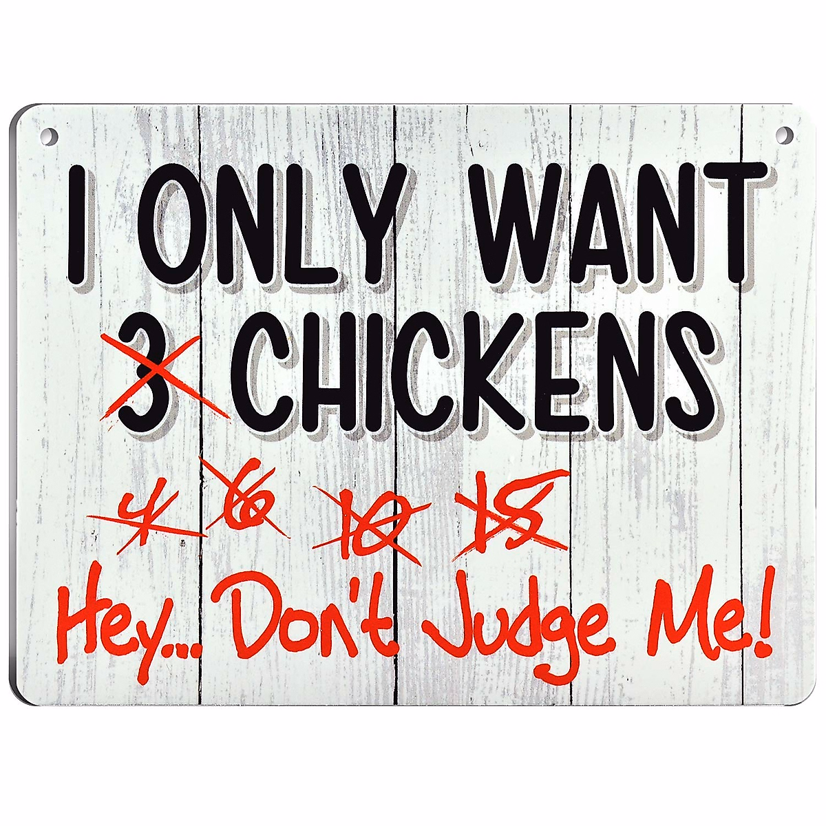 Bigtime Signs I Only Want Chickens 9" x12'' PVC Chicken Decor Sign - Christmas Chicken Yard Decorations Chicken Toys | Chicken Coop Accessories for Chicken Feeder - Chicken Gifts for Chicken Lovers