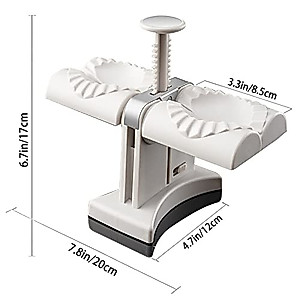 Household Double Head Automatic Dumpling Maker Mould,Sameme Dumpling Press with Kneading Pad,2 Dough Pressing Tools and Spoon.Quick Dumpling Empanadas Pierogi Maker Tools for Home,Kitchen Restaurant