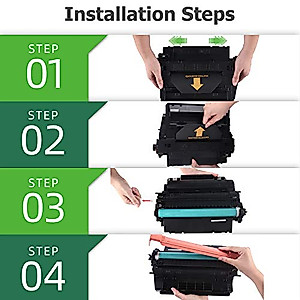 Aztech Compatible Toner Cartridge Replacement for HP 55X CE255X 55A CE255A P3015 P3015dn P3015x Pro 500 MFP M521dn M521dw M521 M525 Printer Ink (Black, 4-Pack)