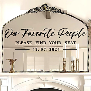 Wedding Seating Chart Decals Stickers Welcome Wedding Signs Decor for Party Entry Our Favorite People Find Your Seat Decals for Wedding Mirror Seating Chart Decals Date Personalized Mr and Mrs Signs