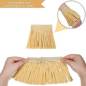 Jetec 10 Pieces Scarecrow Straw Kit Paper Scarecrow Costume Accessories Neck Arm and Ankle Ties for Party Accessory Halloween Decoration