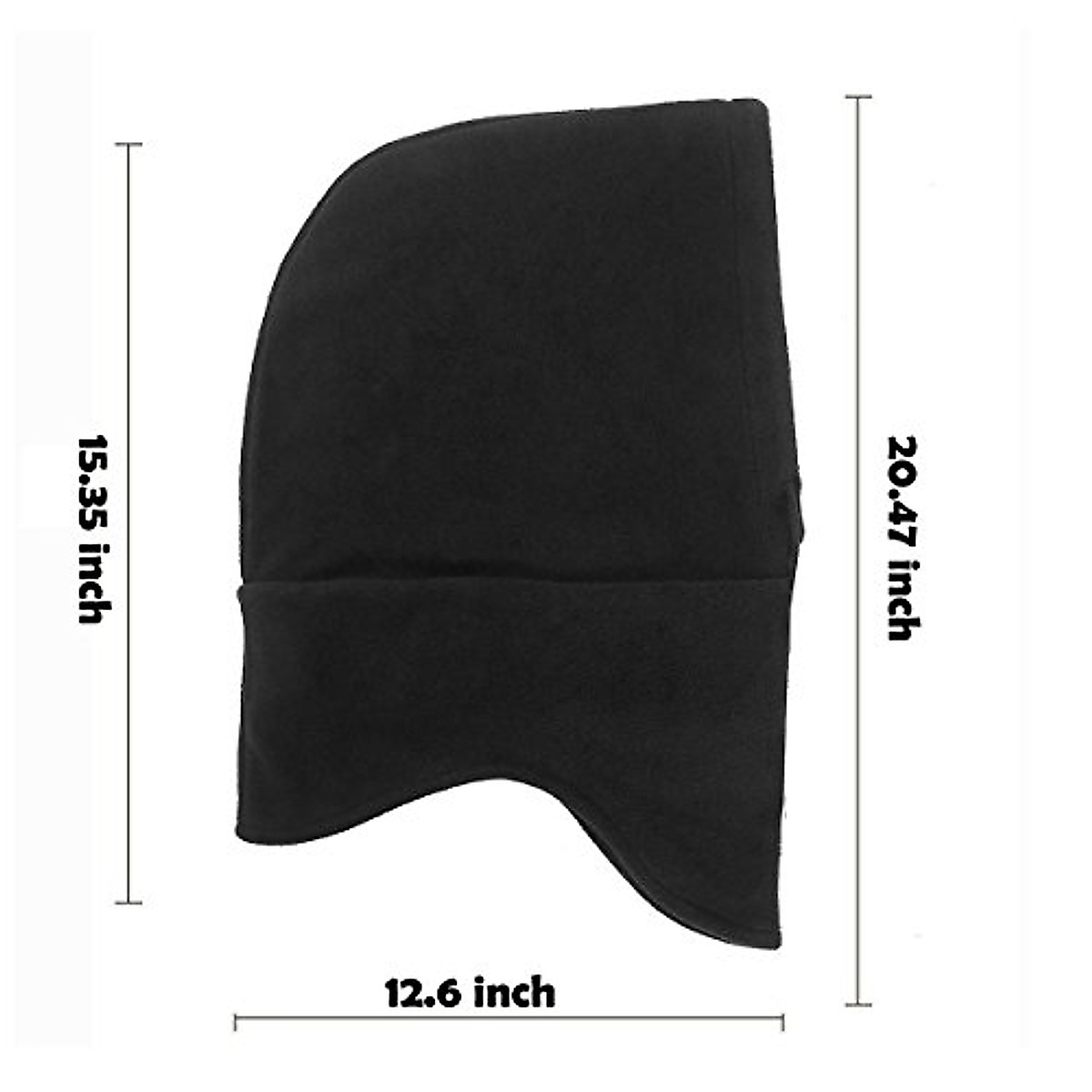 Balaclava Ski Mask for Men & Women - Heavyweight Fleece Hood - Winter Hat for Skiing Hunting Motorcycle Camping Accessories Black