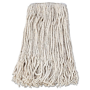 Boardwalk® Banded Cotton Mop Heads, #24, White, Pack Of 12