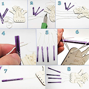 DEUXPER Make Your Own Christmas Ornaments Wind Chime Kit - Arts & Crafts Construct & Paint 4 Wind Powered Musical Chime DIY Gifts for Kids, Boys & Girls