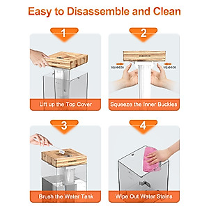 INSENVO Humidifier 7.5L for Bedroom, Anti-leak Design&Top Fill, Ultrasonic Cool Mist Air Humidifers Indoor for Baby&Plants, Disassemble&Clean Easily, Visualized Outlook, Auto Shut-off, Wood Pattern