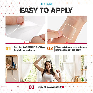 JJ CARE Multi Topical Patch (Pack of 60), Daily Use Topical Patch for 2 Months Supply, Essential Patches for Wellness Support
