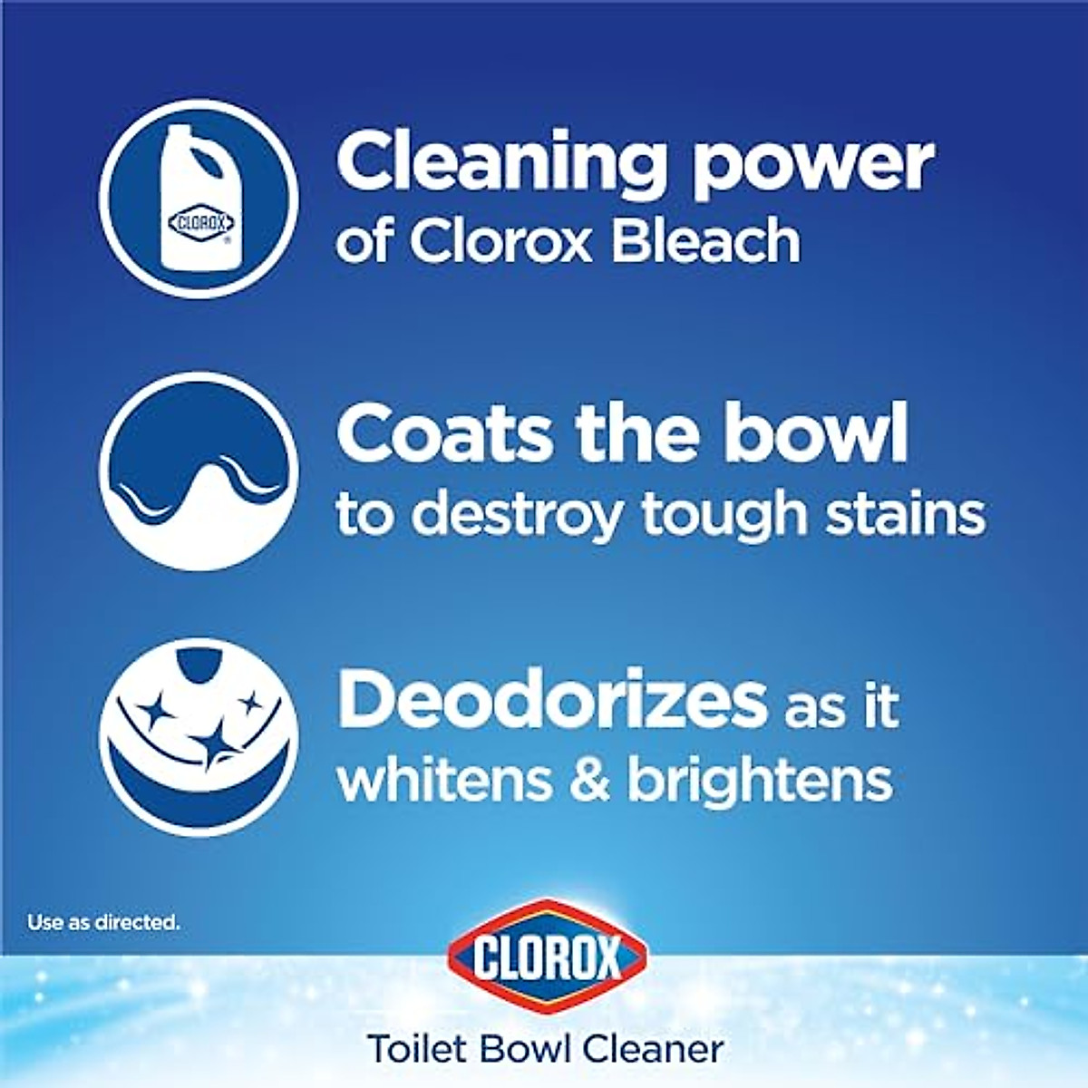 Clorox Toilet Bowl Cleaner, Rain Clean - 24 Ounces (Package May Vary)
