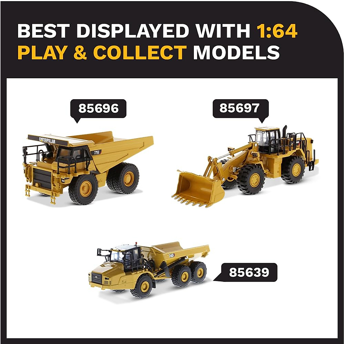 1:64 Scale Caterpillar D11 Dozer with 2 Blades and Rear Rippers - Construction Metal Series by Diecast Masters - Comes with JEL Blade Attachment - Made of Diecast Metal with Plastic Parts