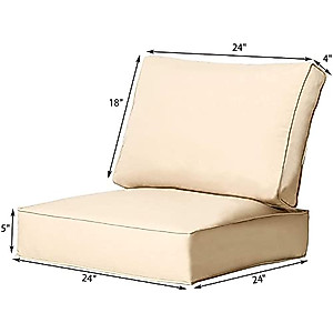 Creative Living Sofa 24x24 Outdoor Deep Seating Refresh Patio Replacement Cushions, 3 Count (Pack of 1), Indigo