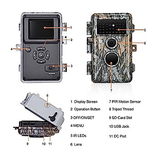 BLAZEVIDEO 4-Pack Game & Deer Trail Cameras 32MP 2304x1296P H.264 Video for Hunting Wildlife and Home Security No Glow Night Vision Time Lapse Motion Activated Waterproof & Password Protected