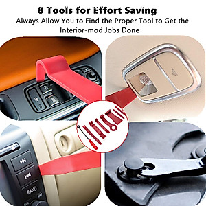 JOJOY LUX Pack of 8 Auto Trim Removal Tool Set for Car Audio Dash Door Panel Window Molding Fastener Remover Tool Kit with Storage Bag