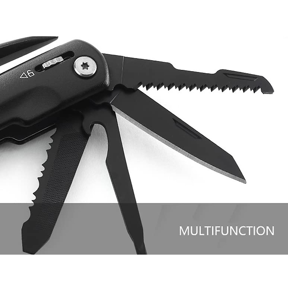 Hammer Multitool with Knife Saw, Wire Cutter, Pliers, Sheath for Fishing, Camping and Survival