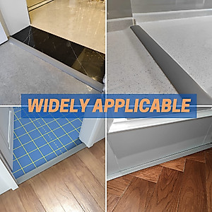 COUKIU Flexible PVC Floor Transition Strip, 9.84 FT Peel and Stick Floor Cover Strip, Flooring Transitions Laminate Floor Strip, Carpet to Tile Transition Strip, Vinyl Floor Flat Divider Strip (Gray)