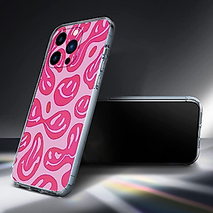 VICLASBISKIY Phone Case Hot Melted Face Psychedelic Pattern Compatible with iPhone 13 Mini Case Accessories Shock Scratch 3D Waterproof Transparent