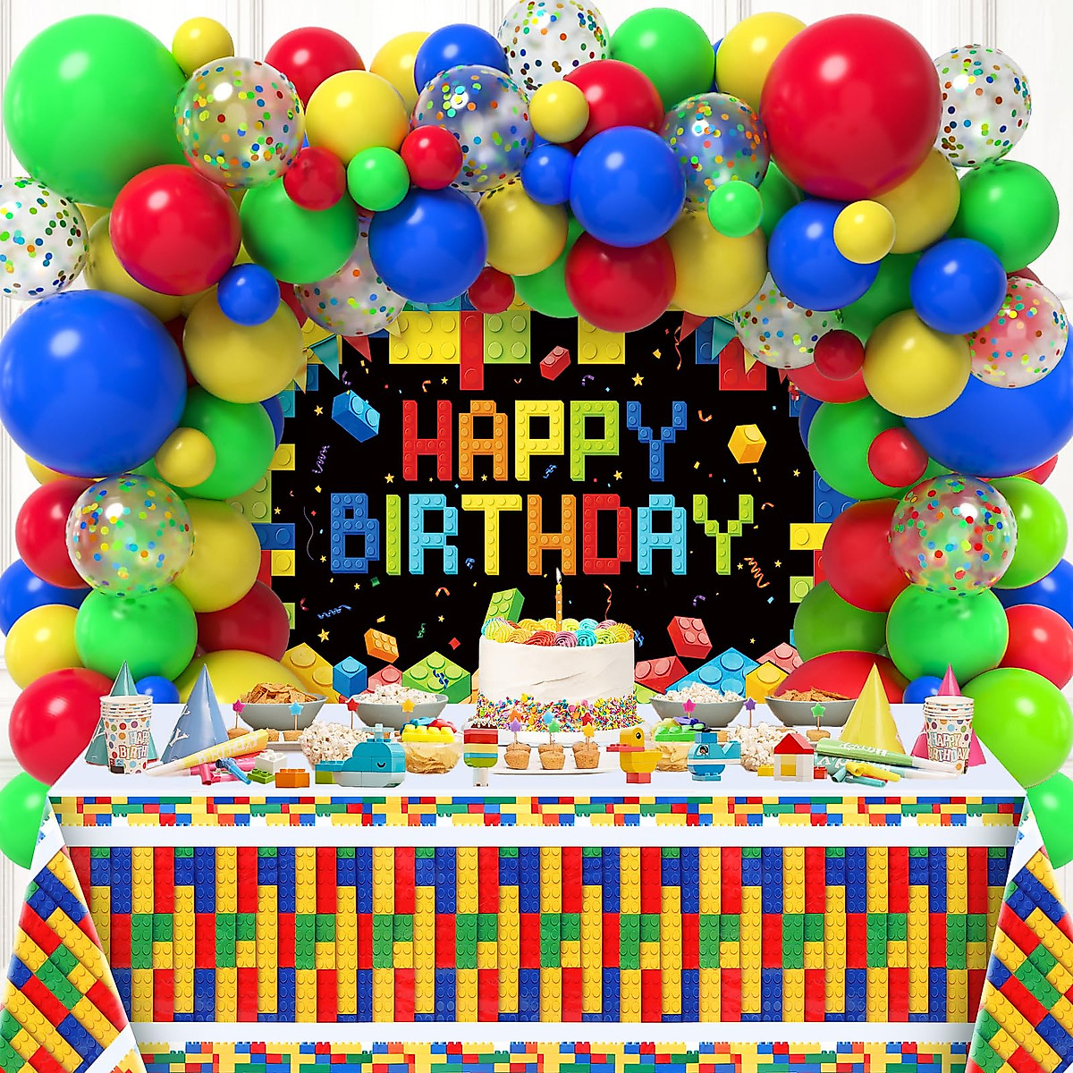 Golray Building Block Party Decorations - Fun for Kids!