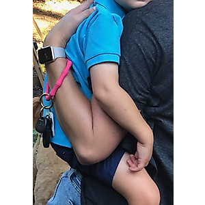 HADLEY MAE DESIGNS Key Ring Bracelet Keychain Wristlet Keychain Bangle Key Ring (Hot Pink)